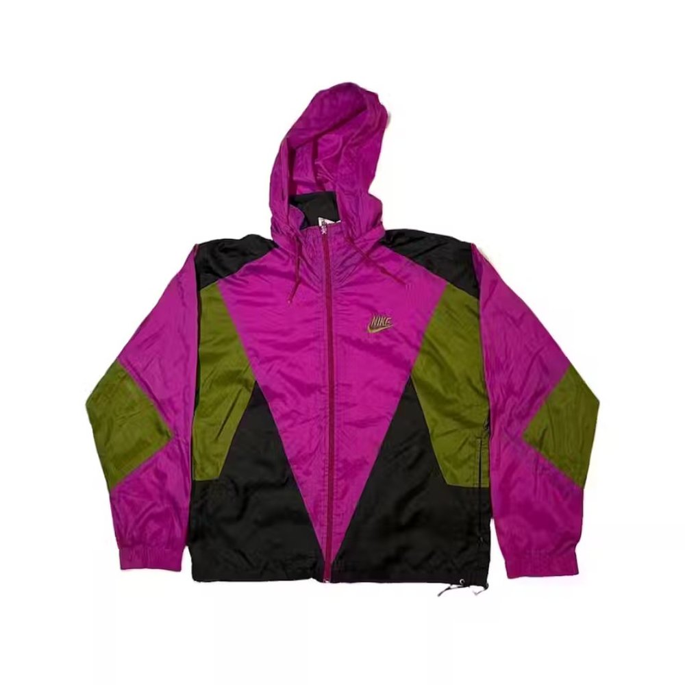 Nike Vintage 90s Tri-Color Winbreaker Jacket Men's Si… - Gem
